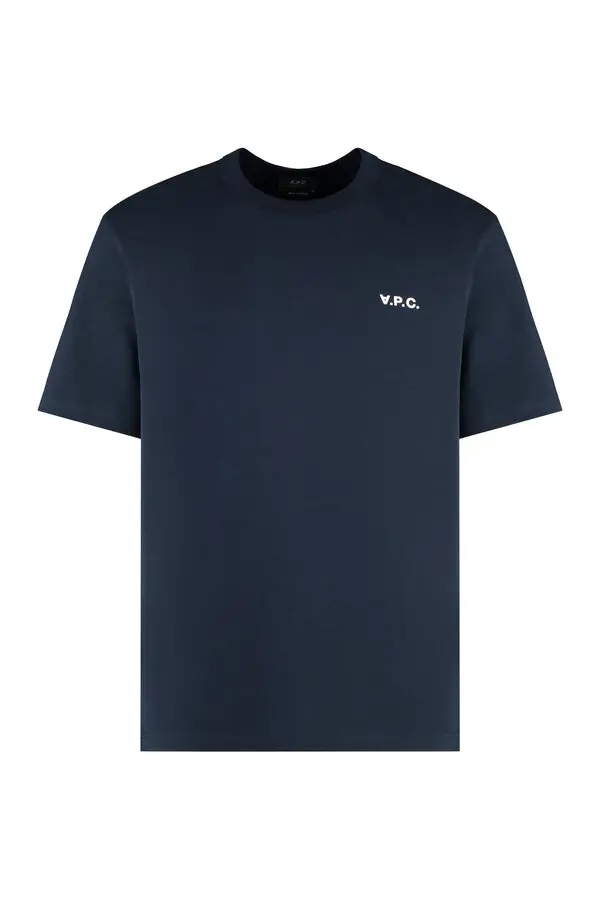 A.p.c. Cotton Boxy Fit Velvet Effect T-shirt
