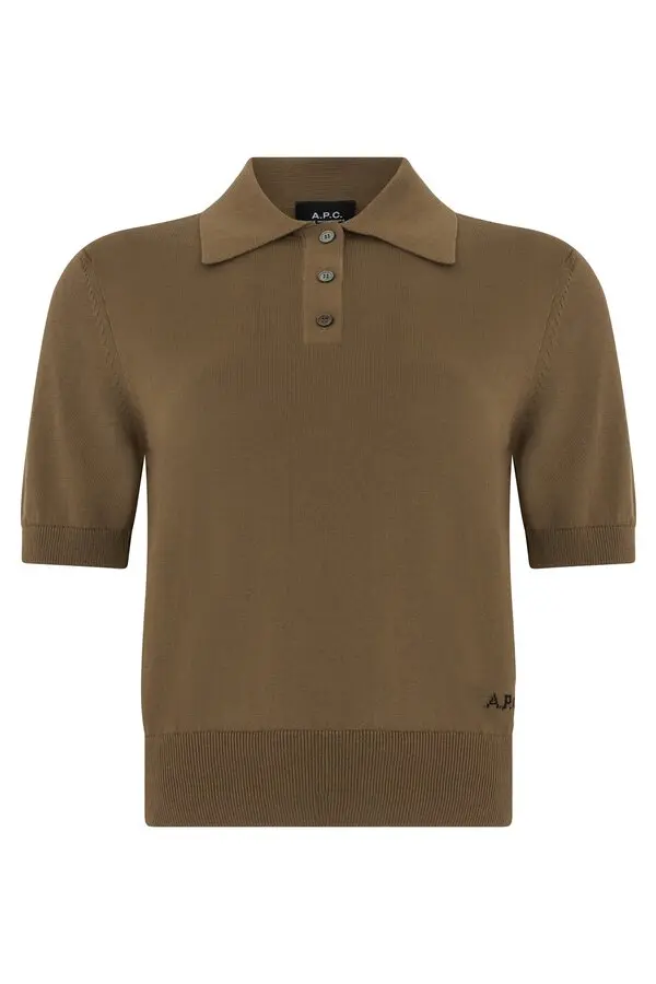 A.p.c. Fine Knit Cotton Polo Shirt With Classic Collar