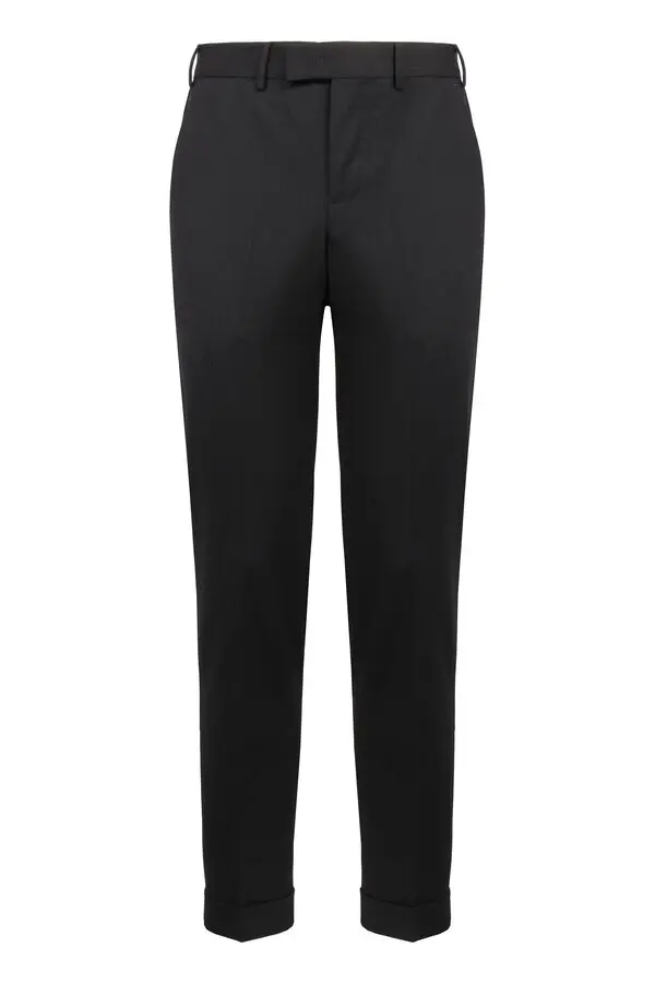 PT TORINO Wool-blend Chino Pants With Two Back Flap Pockets