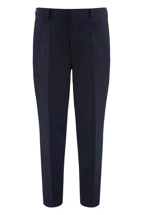 BOSS Wool Trousers With Stretch Blend