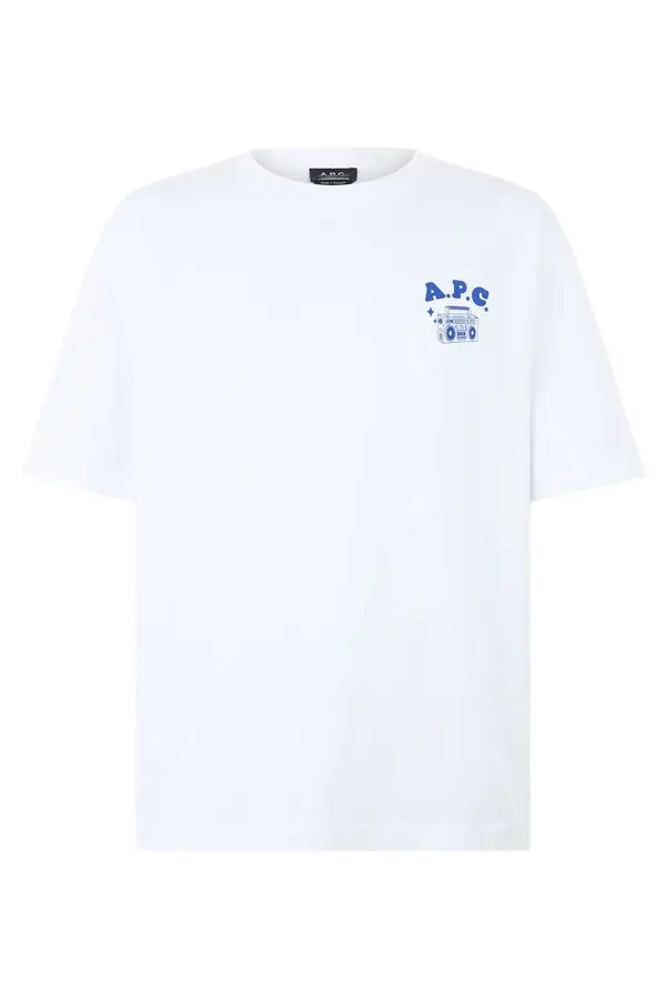 A.p.c. Cotton T-shirt With Stylized Chest Logo