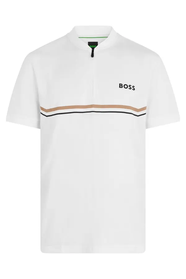 BOSS Elegant Zip Collar T-shirt