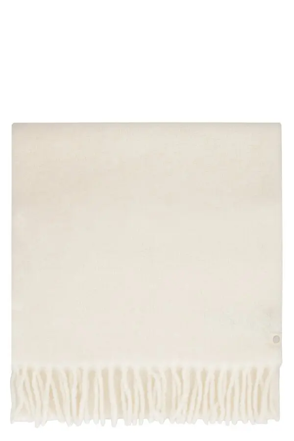 Canada Goose Alpaca Scarf With Tassel Detail - Ivory