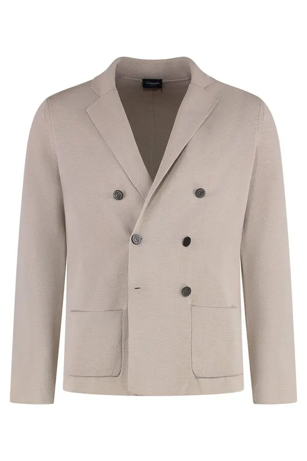 DRUMOHR Knit Cotton Double-breasted Blazer