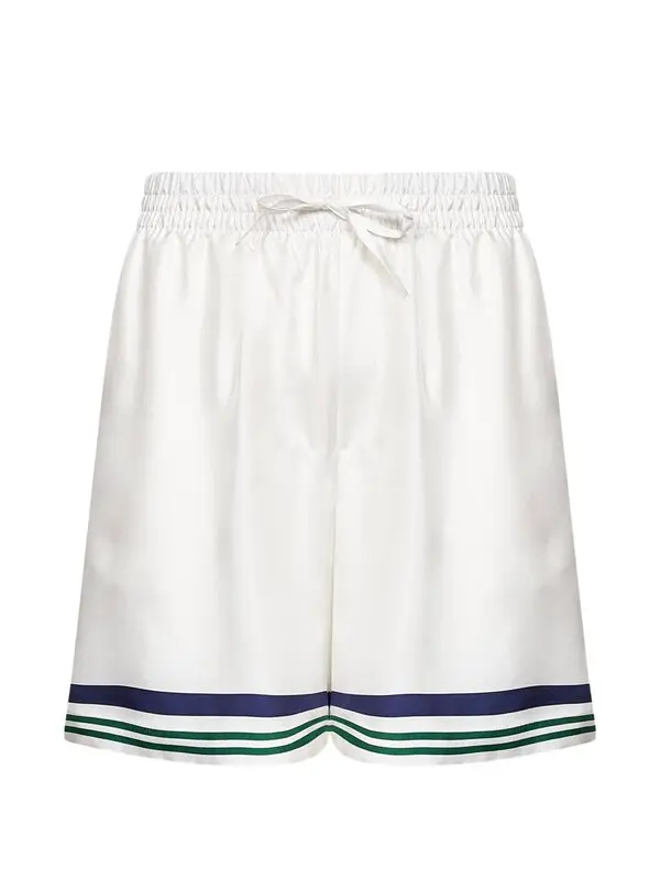 Casablanca Hotel Emblem Silk Shorts