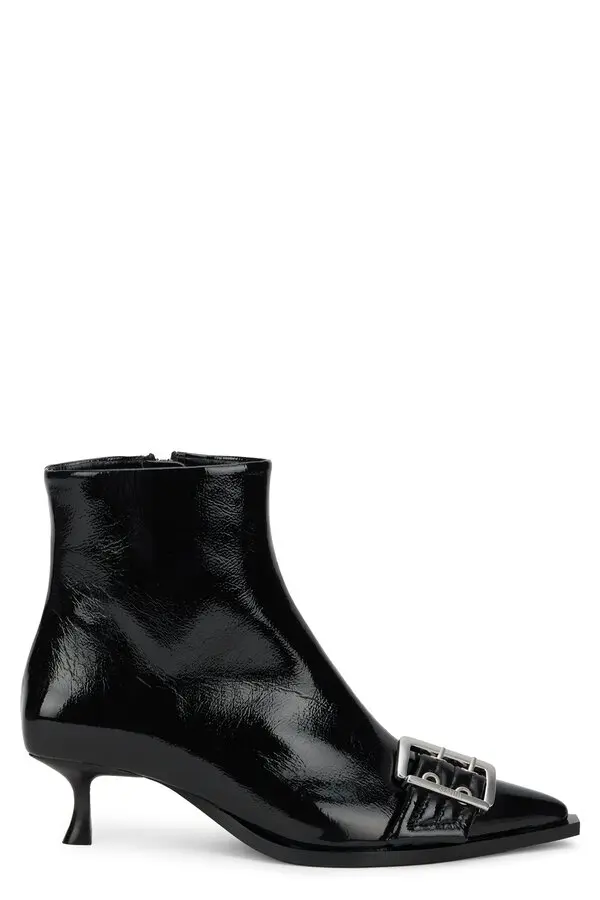 GANNI Buckle Low Boot - Black