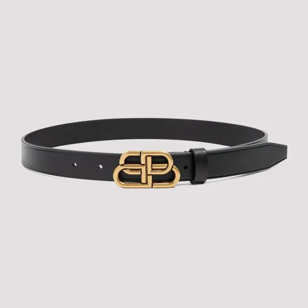 Balenciaga Bb Thin Belt - Black