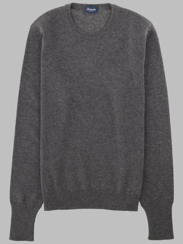 DRUMOHR Round Neck Cashmere Pullover - Grey