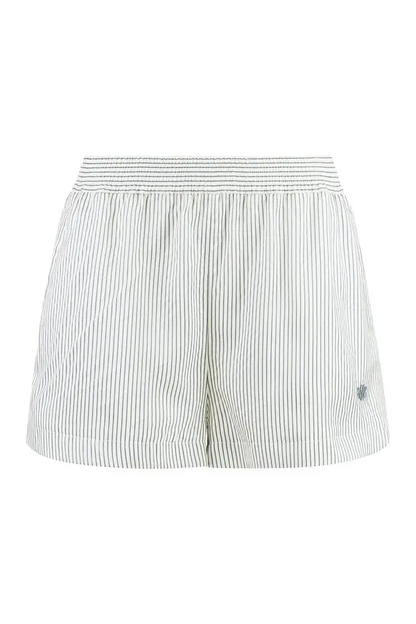 Stella McCartney Silk Striped Mini Shorts For