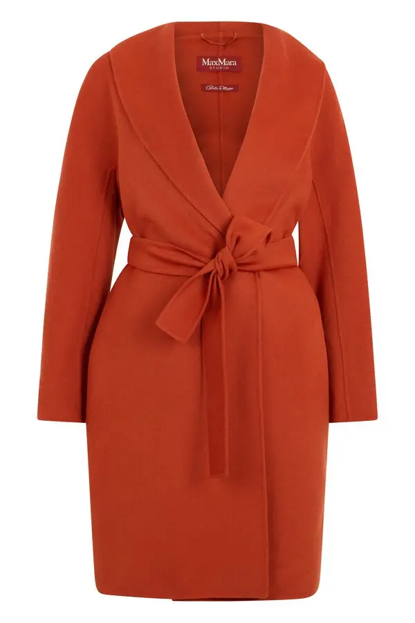 Max Mara Wool, Cashmere & Silk Belted Cozy Jacket