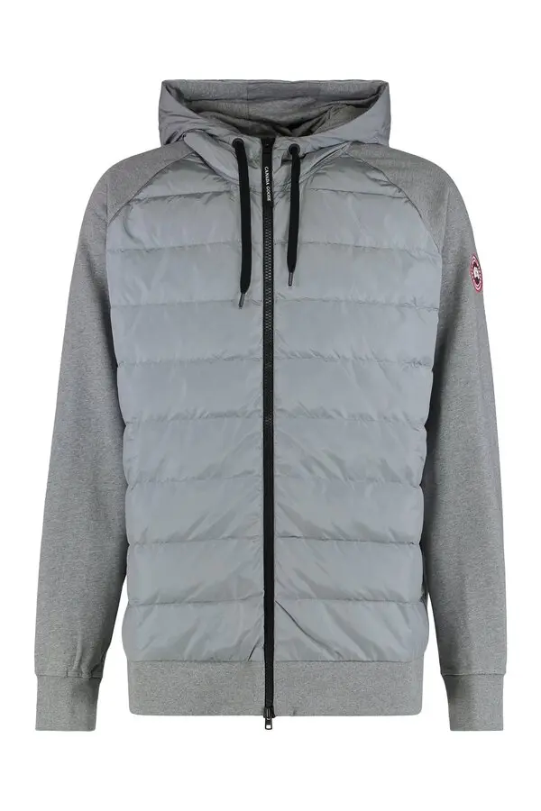 Canada Goose Hybridge Down Cardigan With Padded Front Panel And Hood