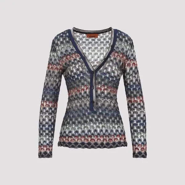 Missoni V-neck Viscose Blend Sweater - Multicolour