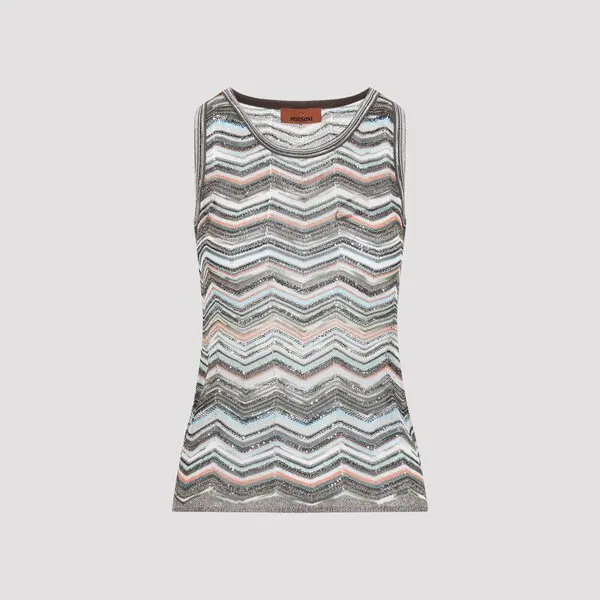 Missoni Textured Viscose Mesh Tank Top For - Multicolour