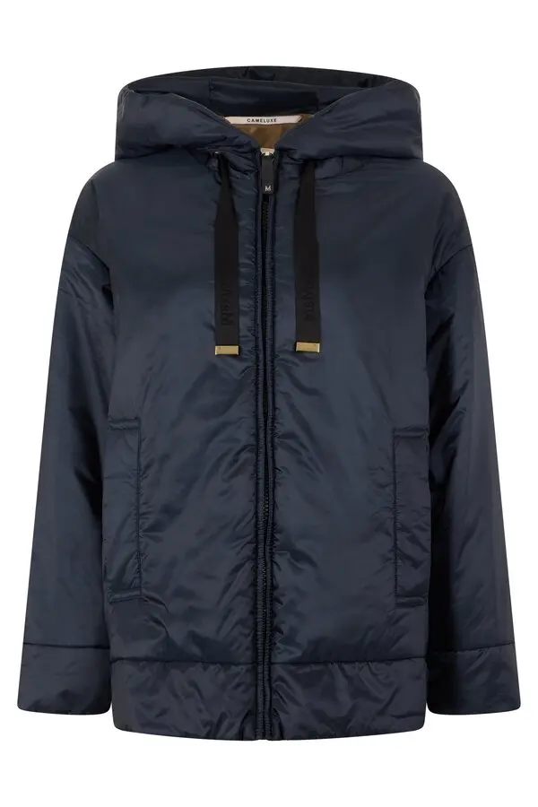 Max Mara Padded Hooded Zip Jacket In Polyester And Polyamide