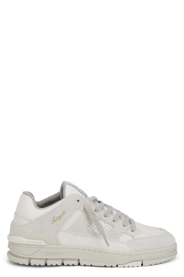 Axel Arigato Leather Sports Sneakers With Cushioned Support - Light Gray