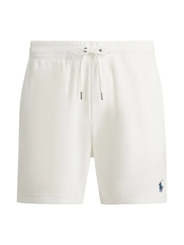 Ralph Lauren Terry Cloth Lounge Shorts With Drawstring Waist - White