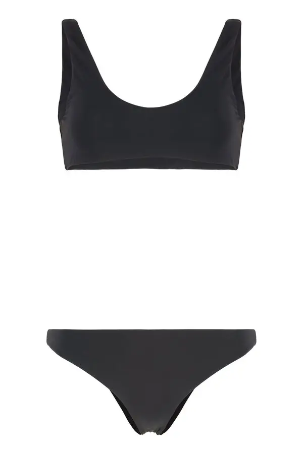 LIDO Mini Bandeau Bikini With Decorative Knot Closure - Black