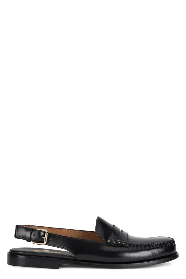 SEBAGO Dan Low-profile Leather Slip-on Sandals With Back Buckle