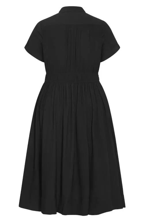 City Chic Aria Tie Waist Shirtdress