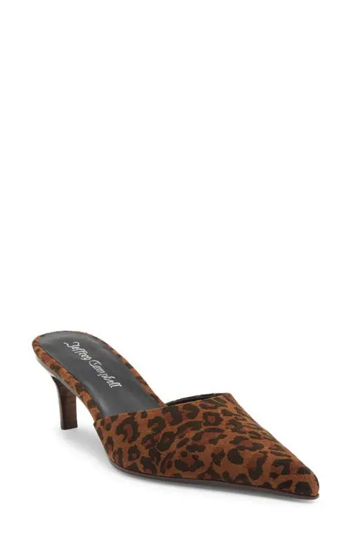 Jeffrey Campbell Claudina Mule - Tan Leopard Suede