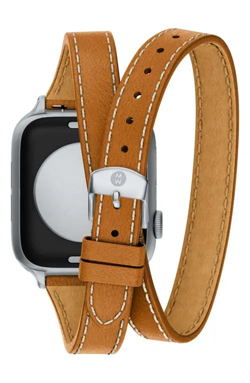 Michele Double Wrap Leather 20mm Smartwatch Band