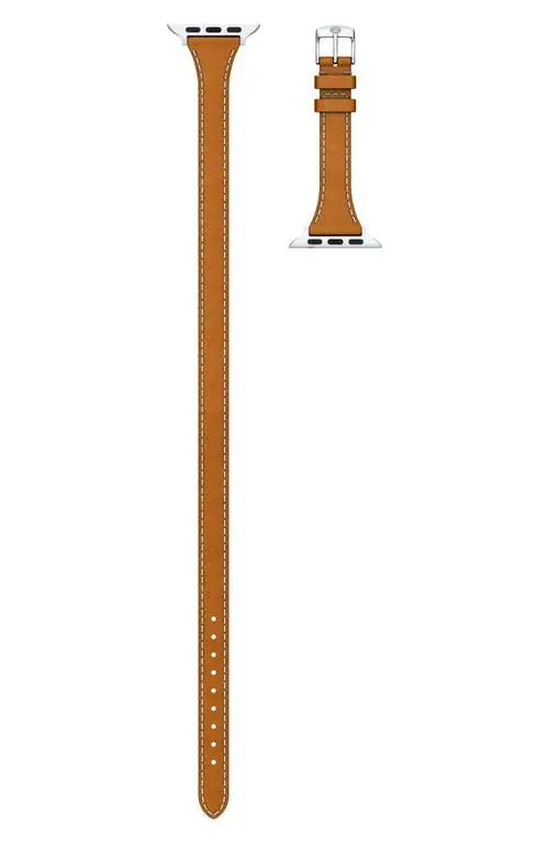Michele Double Wrap Leather 20mm Smartwatch Band