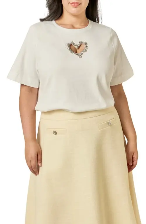 Endless Rose Heart Cutout T-shirt