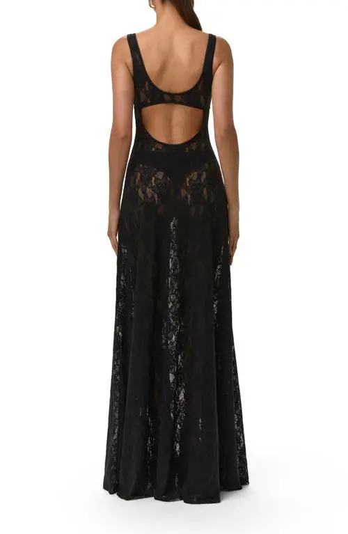 Naked Wardrobe Lace Cutout Maxi Dress