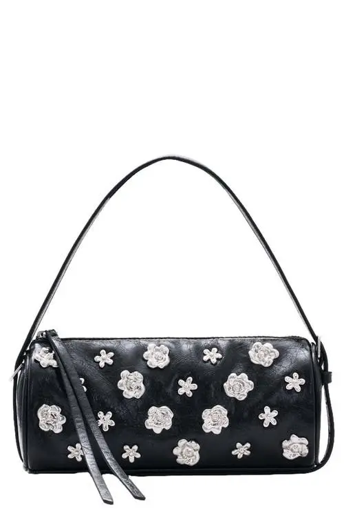 Desigual Small Faux Leather Barrel Shoulder Bag