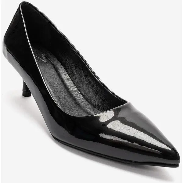 FOREVER & ALWAYS SHOES Jalen Leather Stiletto Pumps - Black Patent
