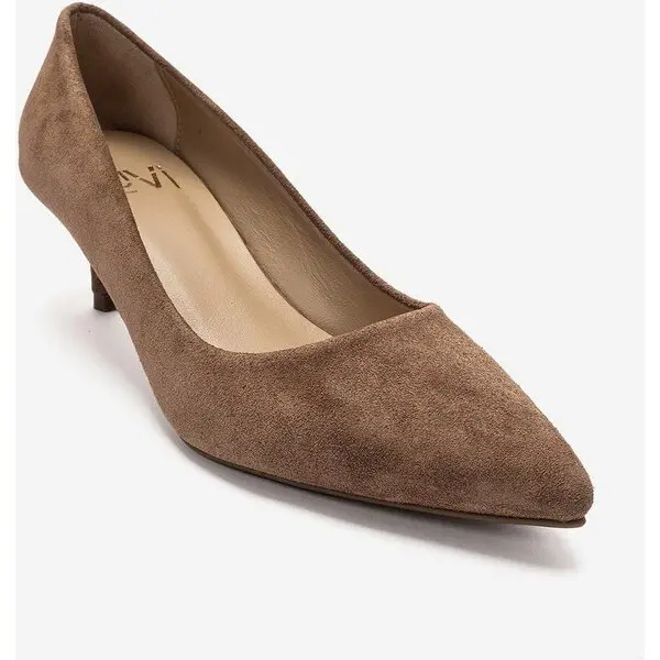 FOREVER & ALWAYS SHOES Jalen Leather Stiletto Pumps - Cognac Suede