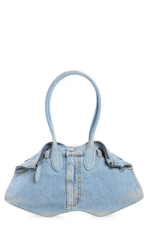 Alexander McQueen Manta Denim Shoulder Bag