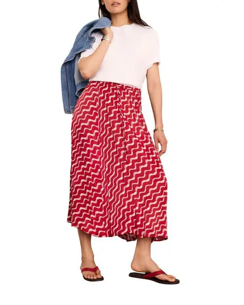 Mint Velvet Satin Printed Maxi Skirt