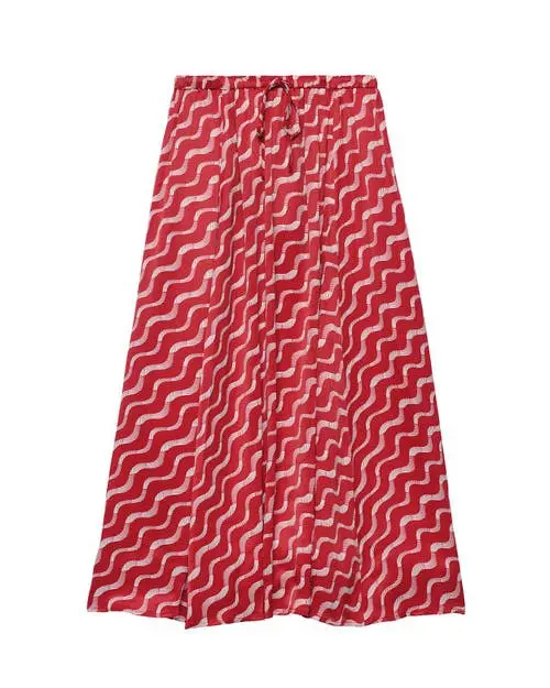 Mint Velvet Satin Printed Maxi Skirt
