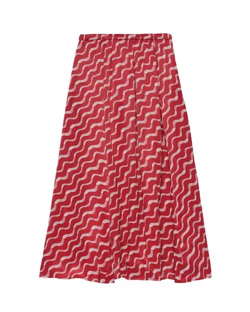 Mint Velvet Satin Printed Maxi Skirt