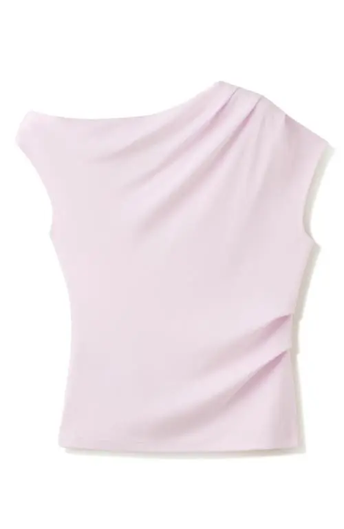 Mango Ruched One-shoulder Top - Pink