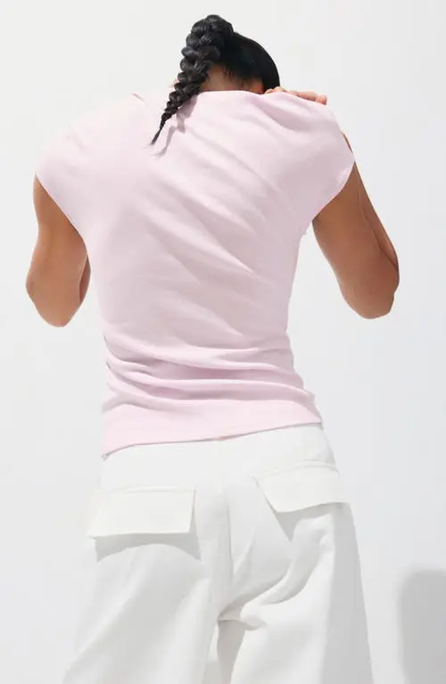 Mango Ruched One-shoulder Top - Pink