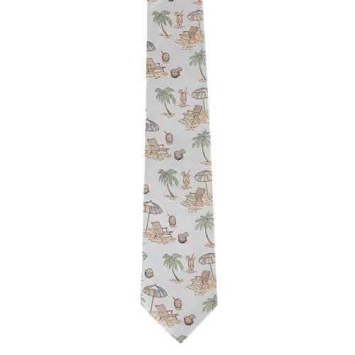 Trafalgar Beach Getaway Silk Necktie
