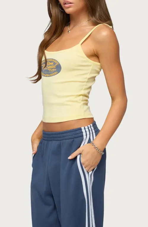 EDIKTED Hawaii Airlines Stretch Cotton Tank