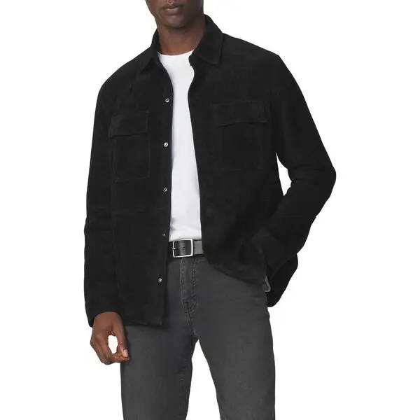 Joe's Jeans Suede Snap-up Overshirt