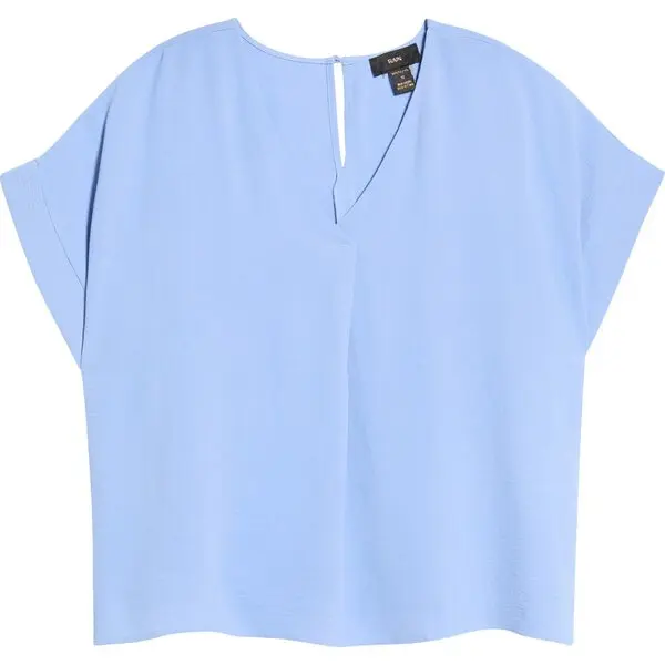 RAIN AND ROSE V-neck Top - Aqua