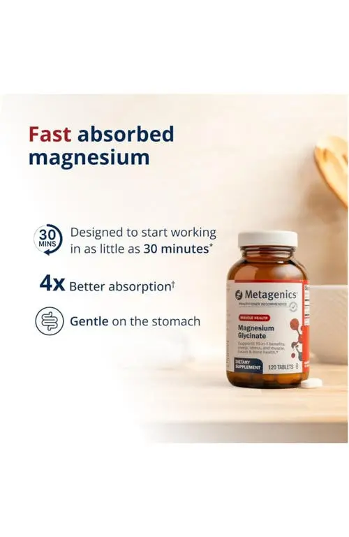 METAGENICS Magnesium Glycinate Highly Absorbable Supplement 240 Tablets