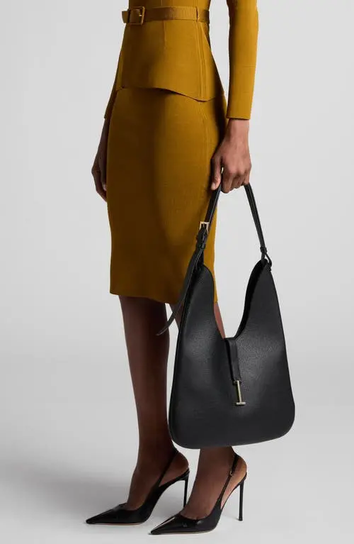 TOM FORD Medium Kara Grained Leather Hobo Bag