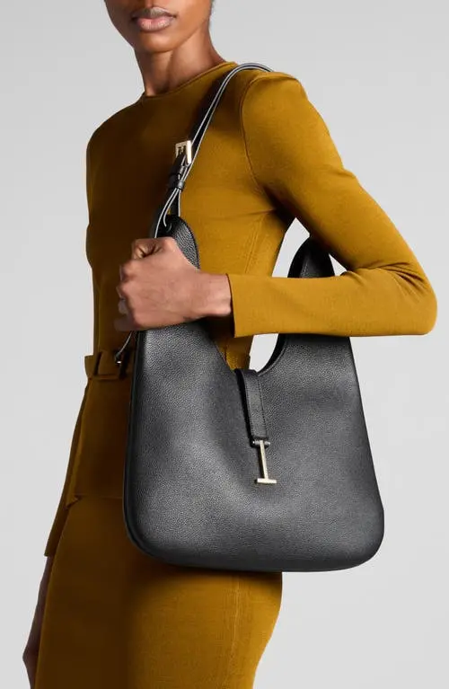 TOM FORD Kara Grained Leather Hobo Bag