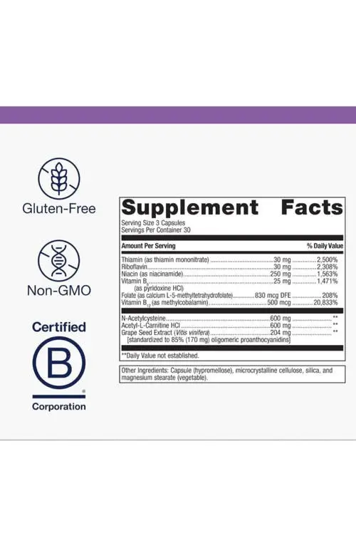 METAGENICS Ceralin Forte Brain Health Energy Metabolism Support Supplement 90 Capsules