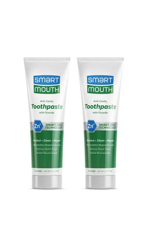 SMARTMOUTH Anti-cavity Zinc Fluoride Whitening Toothpaste 6 Oz - Mild Mint