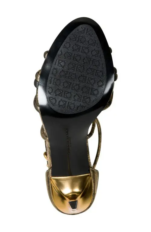Donna Karan New York Sarah Ankle Strap Sandal - Blk/gold