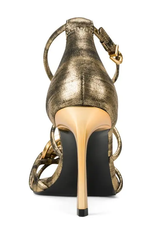 Donna Karan New York Sarah Ankle Strap Sandal - Blk/gold