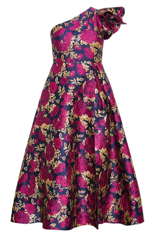 City Chic Floral Jacquard Grand Gala Maxi Dress