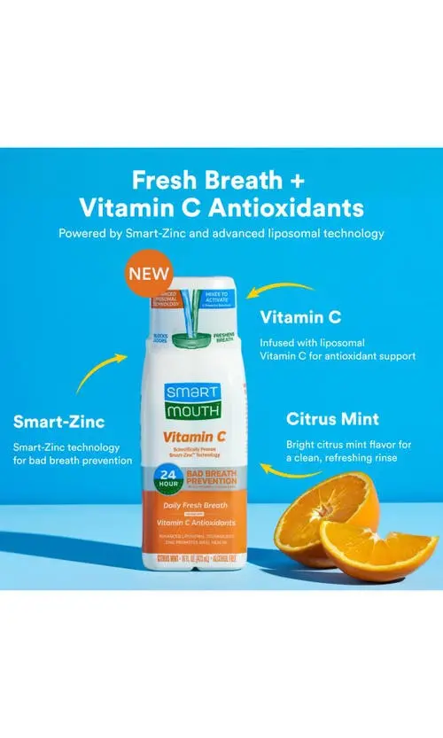SMARTMOUTH Advanced Liposomal Vitamin C Antioxidant Mouthwash 16 Fl Oz Each